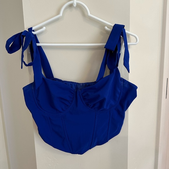 Amazon | Tops | Amazon Royal Blue Bustier Top | Poshmark